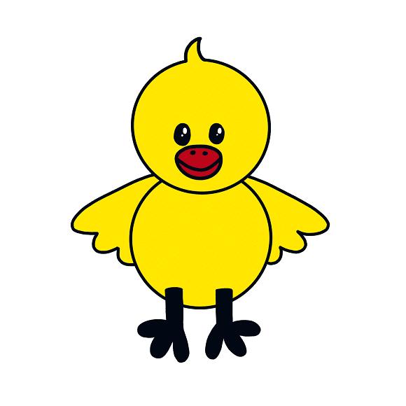 ️】Dibujo de un pollito para colorear - Kazoku Restaurante